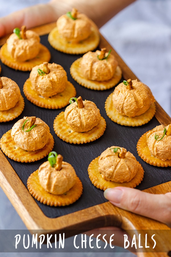 Mini Pumpkin Cheese Balls – Appetizer Addiction