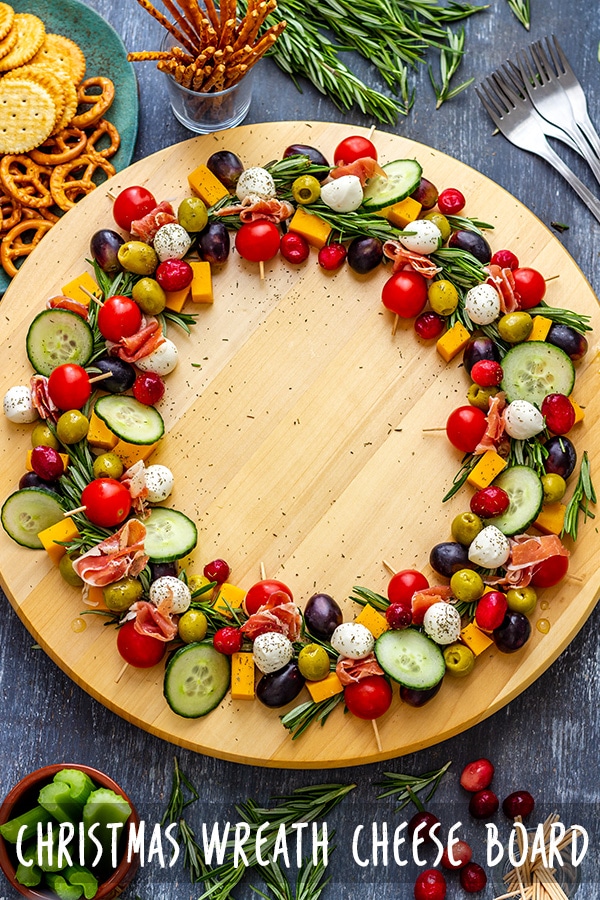 Christmas Wreath Cheese Board - Appetizer Addiction