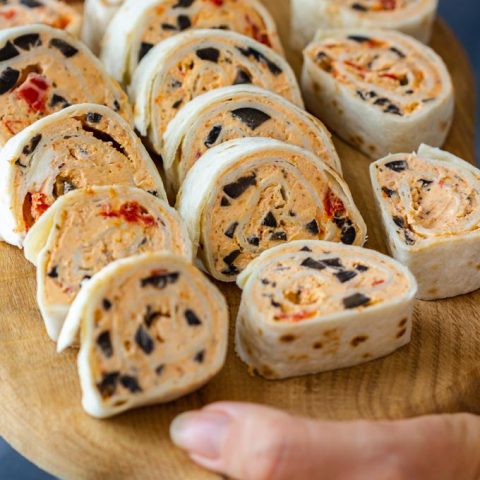 Mediterranean Pinwheels Recipe - Appetizer Addiction