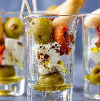 Olive and Feta Shooters Recipe - Appetizer Addiction