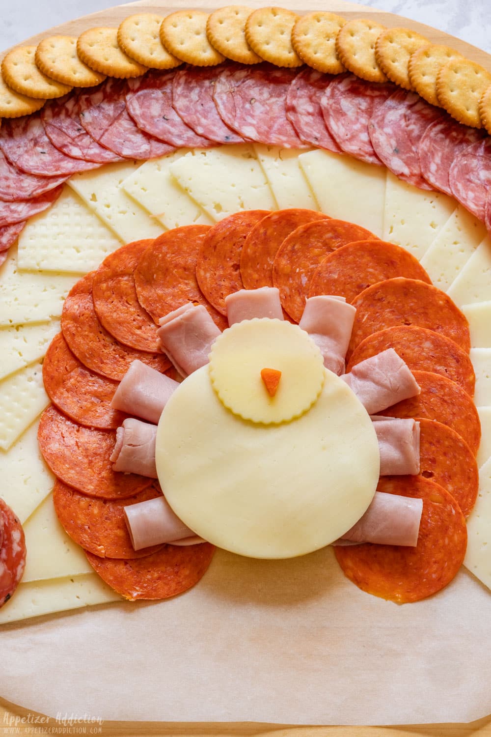Thanksgiving Turkey Charcuterie Board - Appetizer Addiction