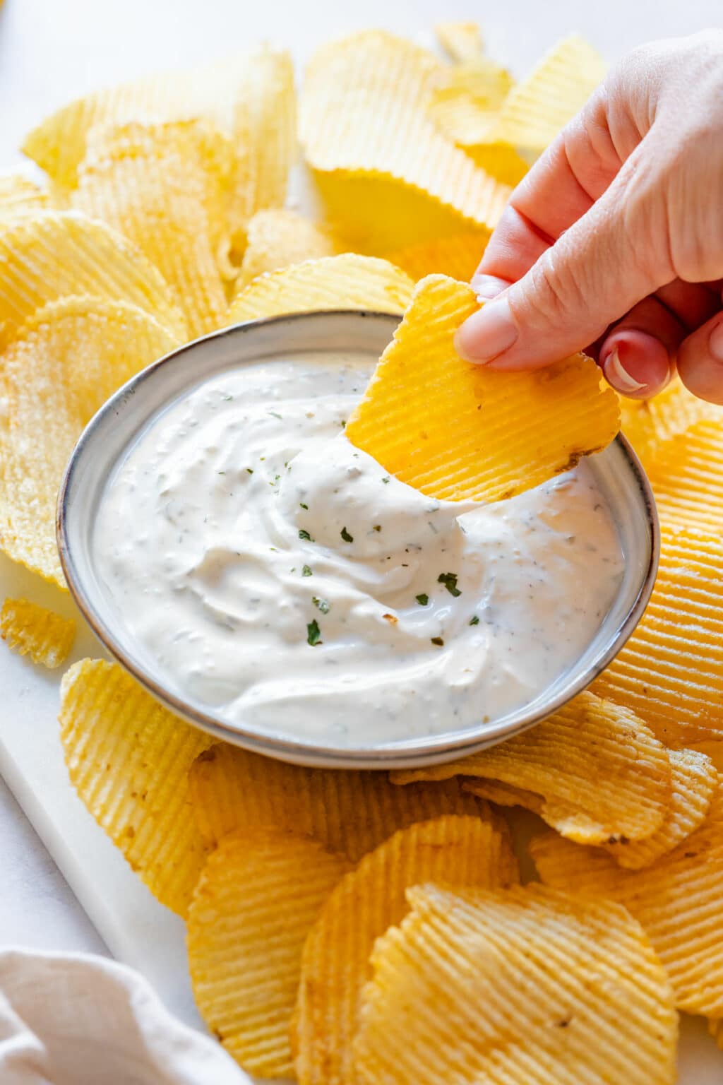 Homemade Chip Dip - Appetizer Addiction