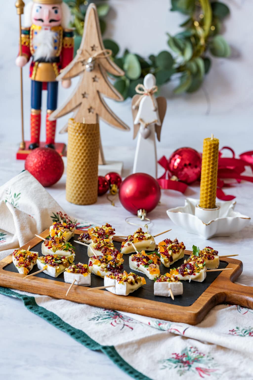 Mini Brie Christmas Trees - Appetizer Addiction