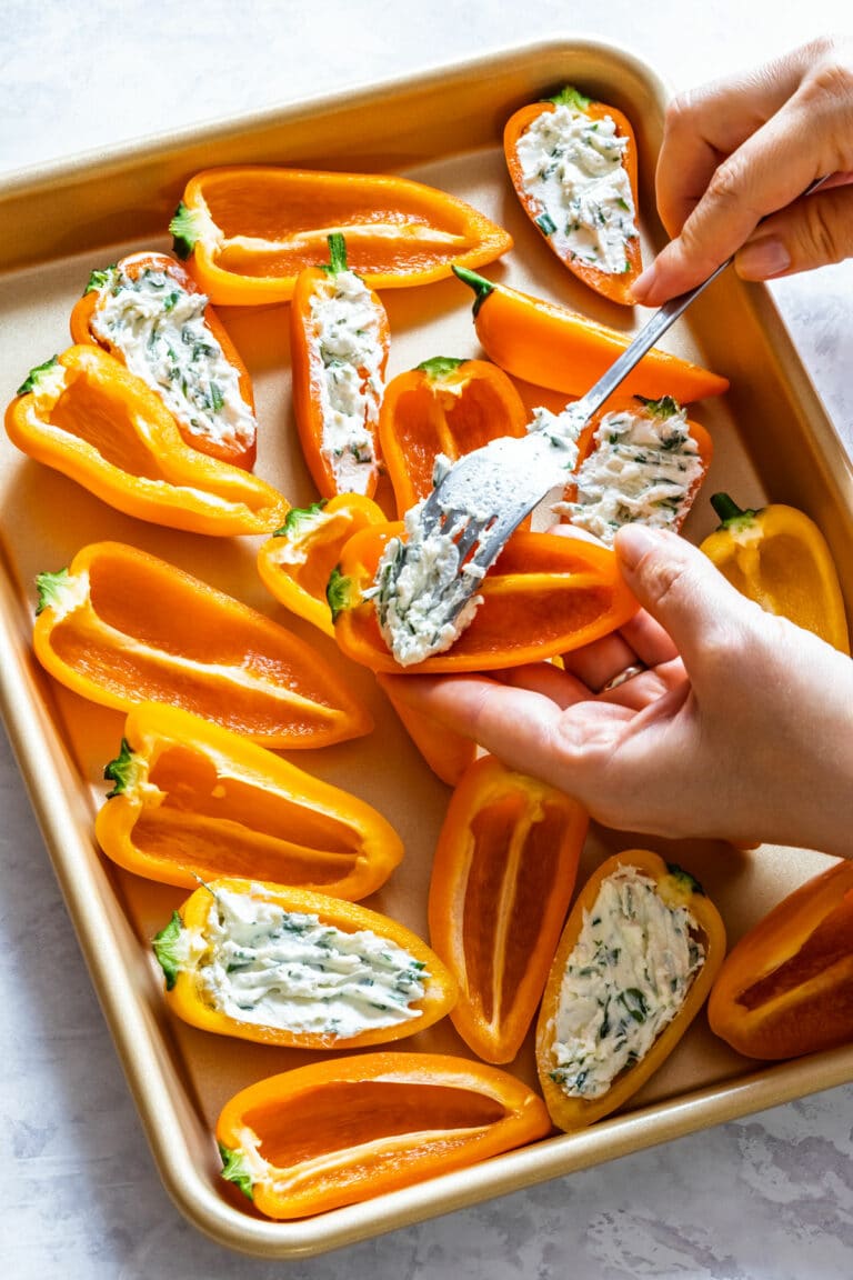 Carrot-Shaped Stuffed Mini Peppers Recipe – Appetizer Addiction