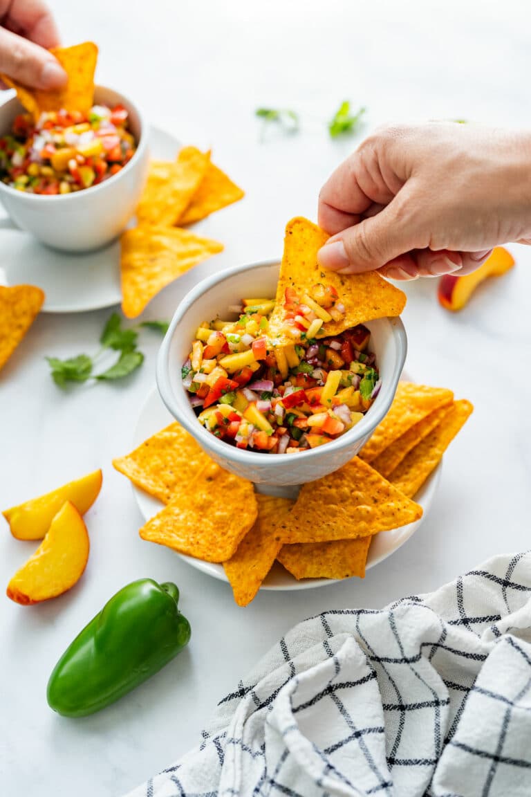 Peach Salsa Recipe - Appetizer Addiction